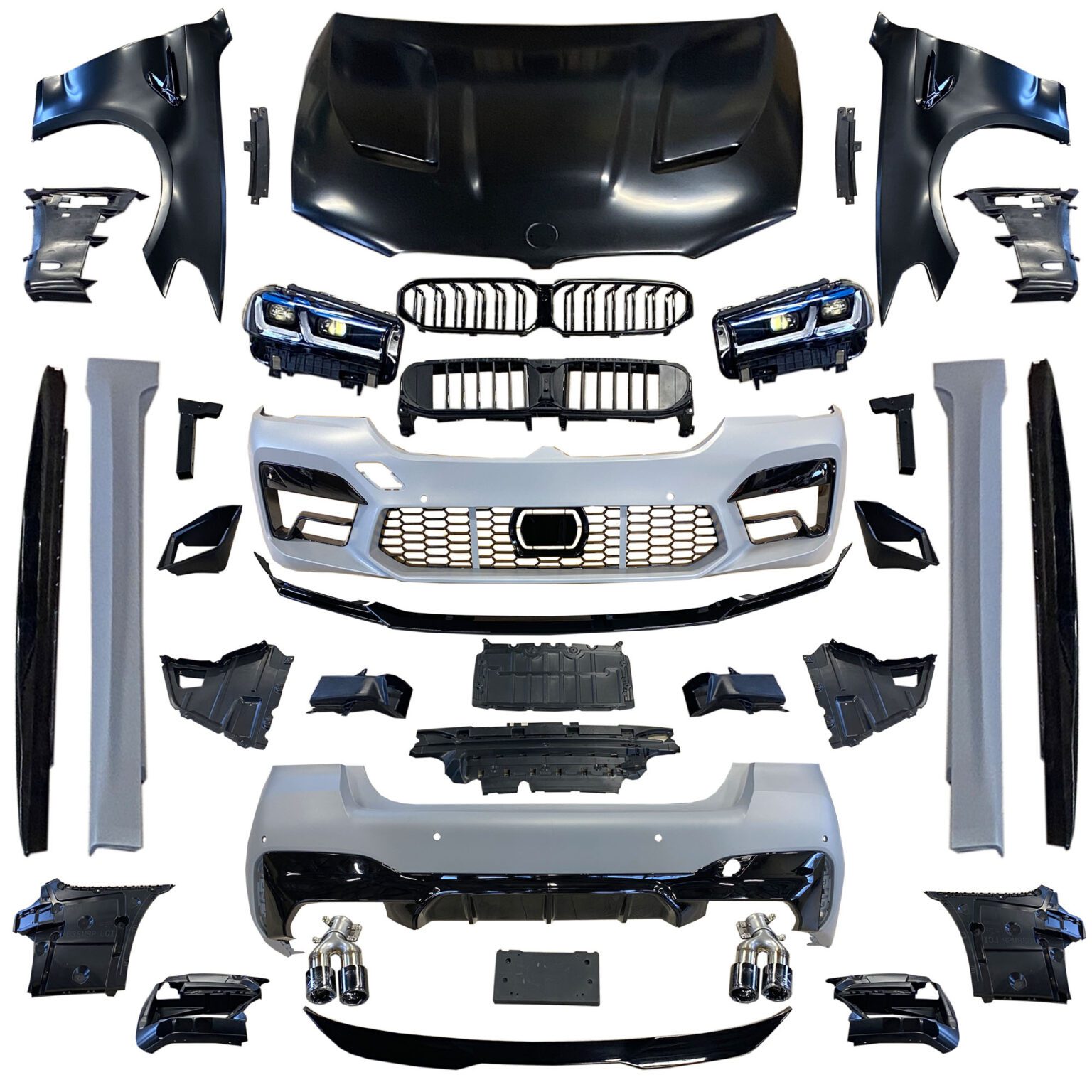 Upgrade Body Kit from BMW 5 G30 2016–2020 to BMW 5 G30 LCI M5 Look (2020–)