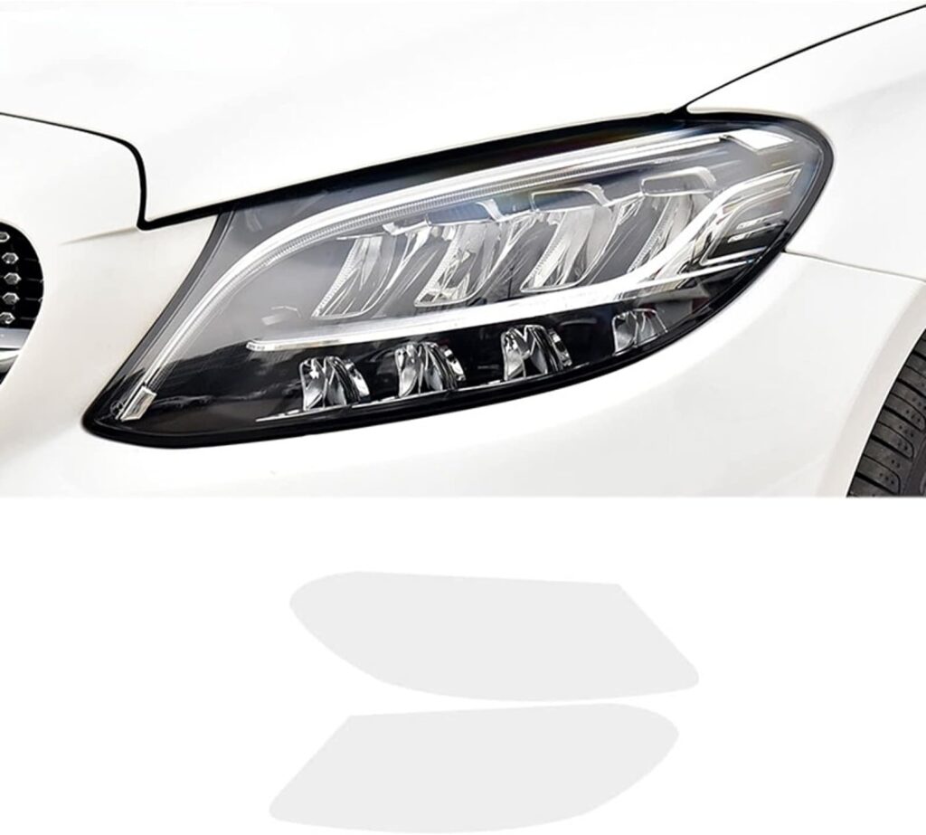 Mercedes-Benz C Class 2013 - 2019 Pre-Cut Headlight Protection Clear ...